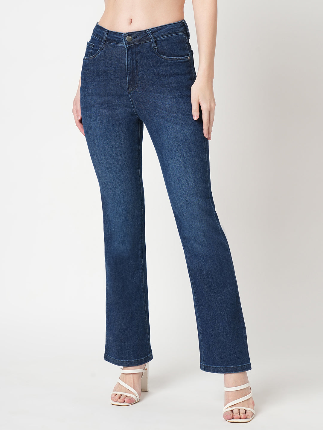 Buy Women High-Rise Mini Flare Jeans | Kraus Jeans