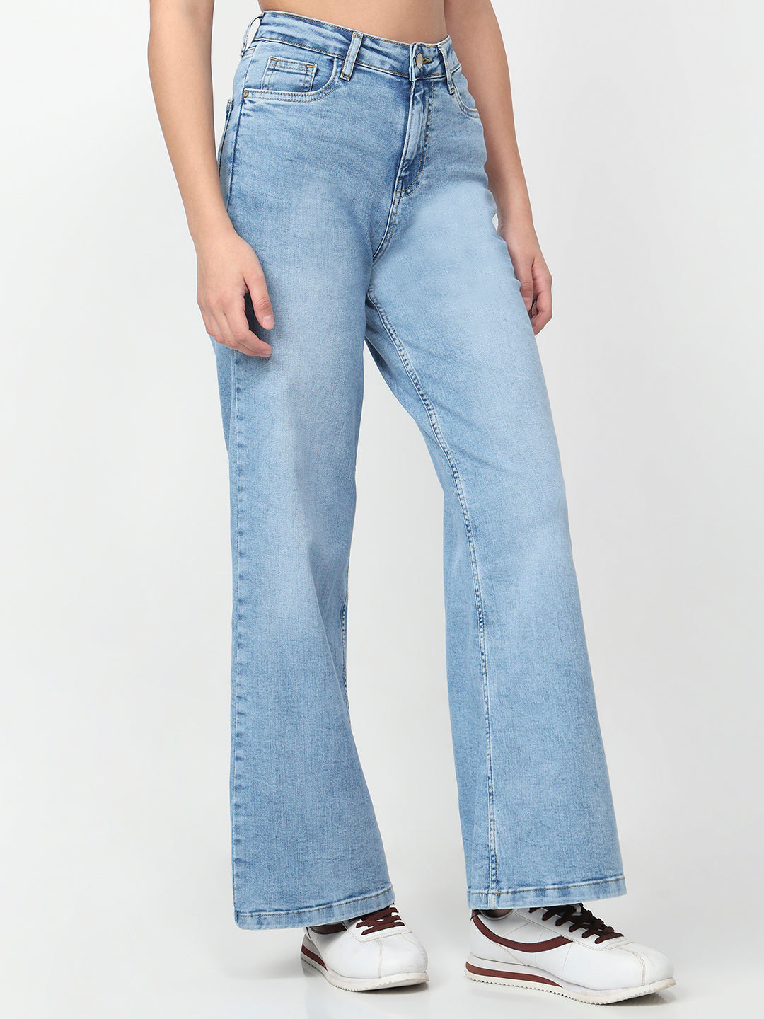 Buy Women Blue Super Wide Leg Jeans | Kraus Jeans