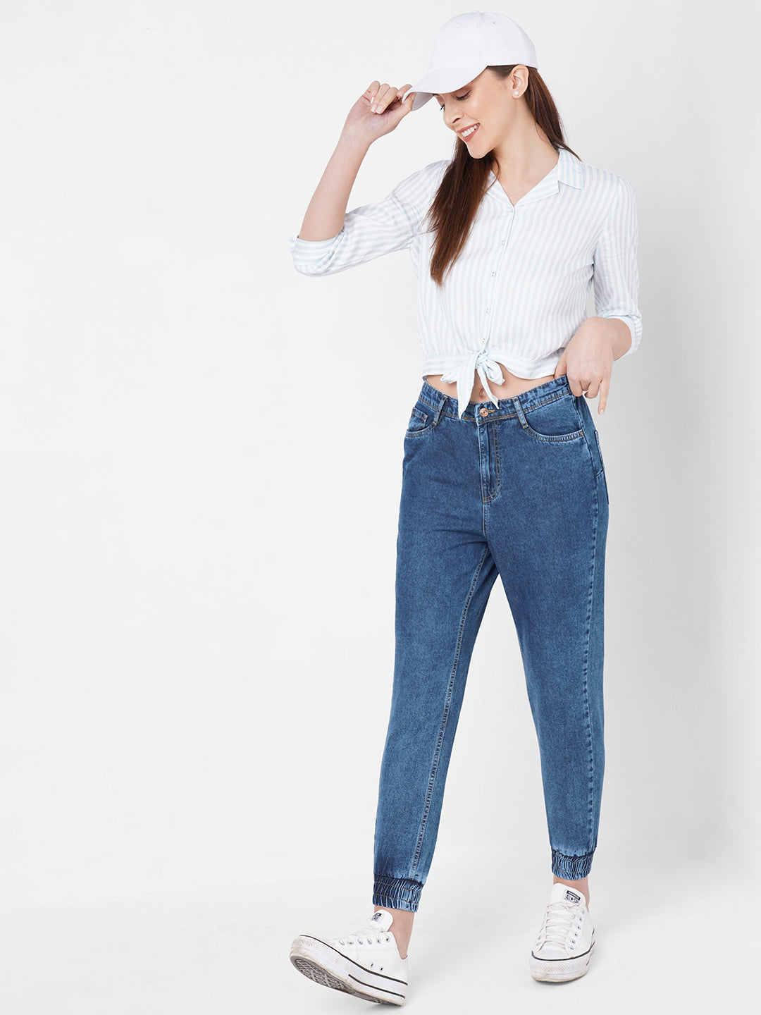 Buy Women High-Rise Denim Joggers | Kraus Jeans
