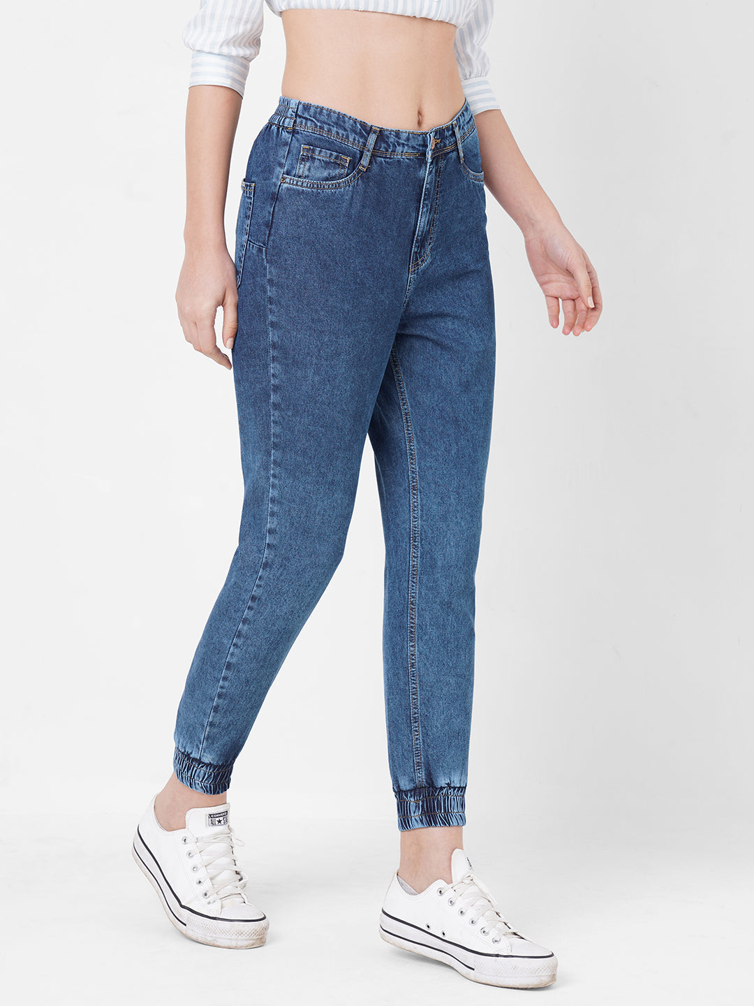 Buy Women High-Rise Denim Joggers | Kraus Jeans