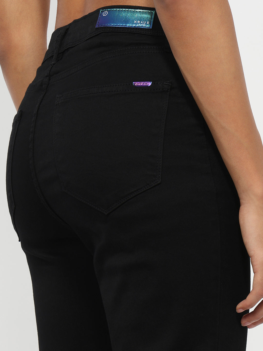 Buy Women Black High-Rise Flare Jeans | Kraus Jeans