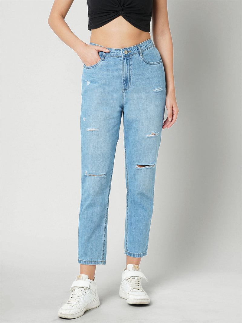 Buy Women Slim Fit High-Rise Cropped Jeans | Kraus Jeans