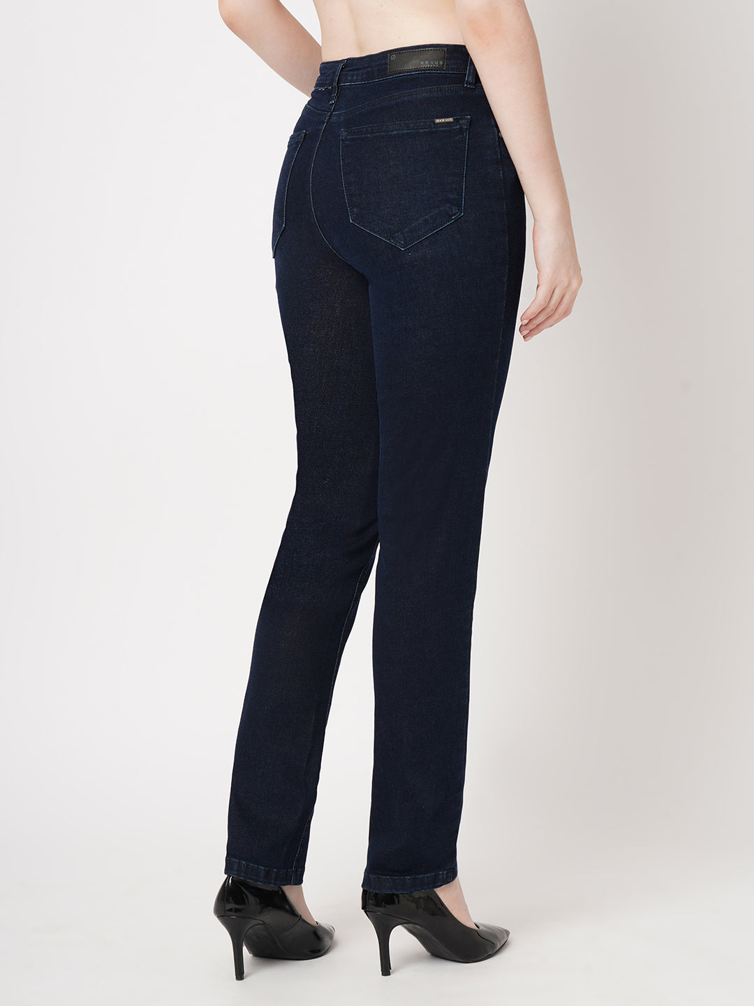 Buy Women Dark Blue Snug Straight Fit Jeans | Kraus Jeans